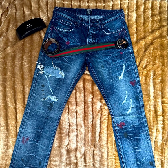 PRPS | Jeans | Mens Prps Jeans Wred Black Splatter Accents Sz 32 Nwot | Poshmark